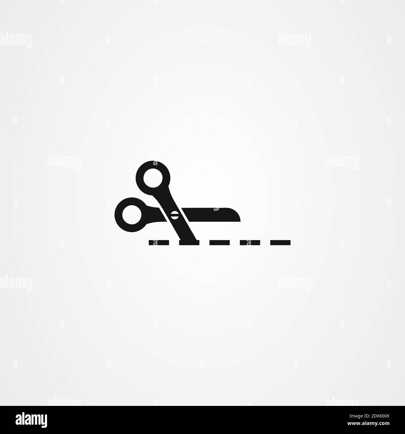Vector cutting scissors coupon border hi-res stock photography and ...
