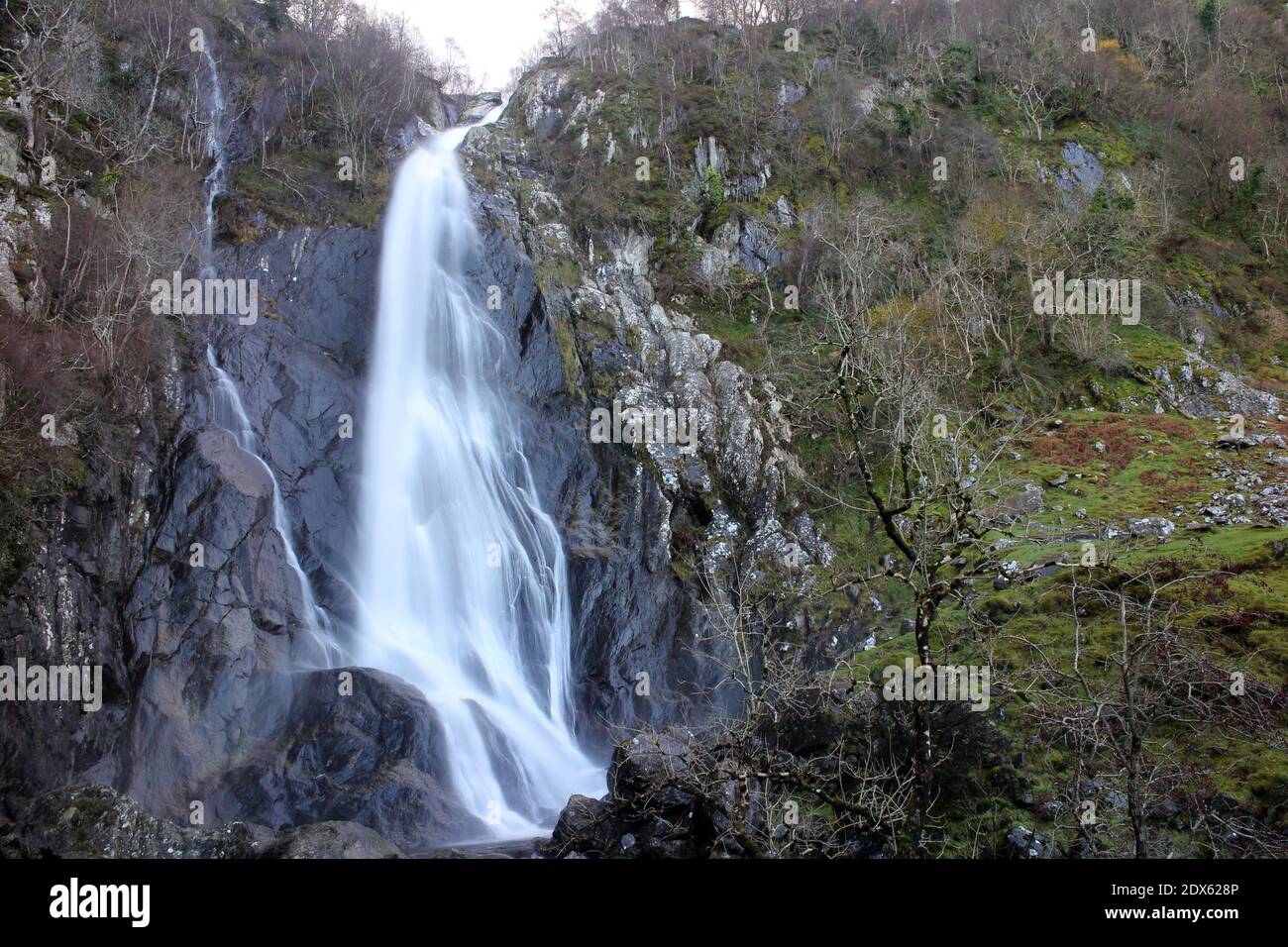Aber Falls waterfall, Conwy, North Wales Stock Photo - Alamy