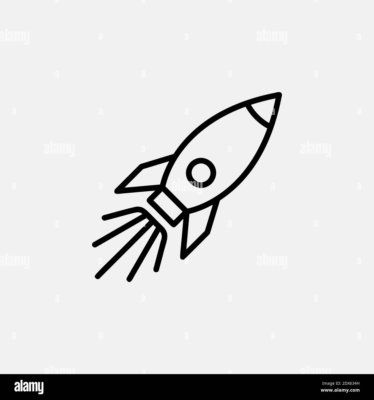 Rocket icon black vector rocketship hi-res stock photography and images ...