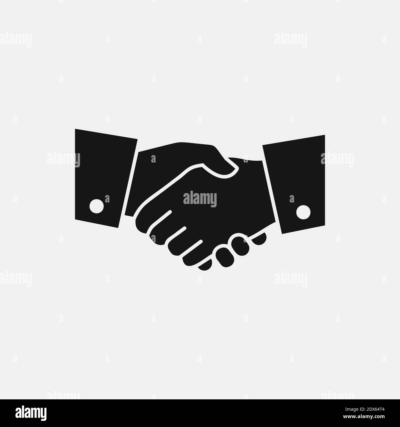 Handshake icon Black and White Stock Photos & Images - Alamy