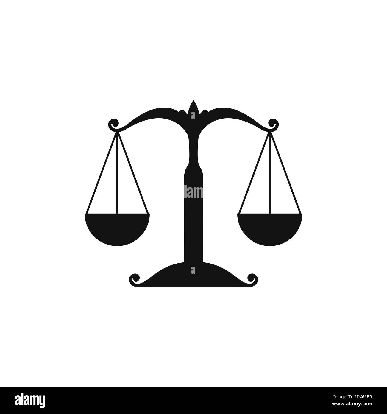Old simple balance scales Stock Vector Images - Alamy