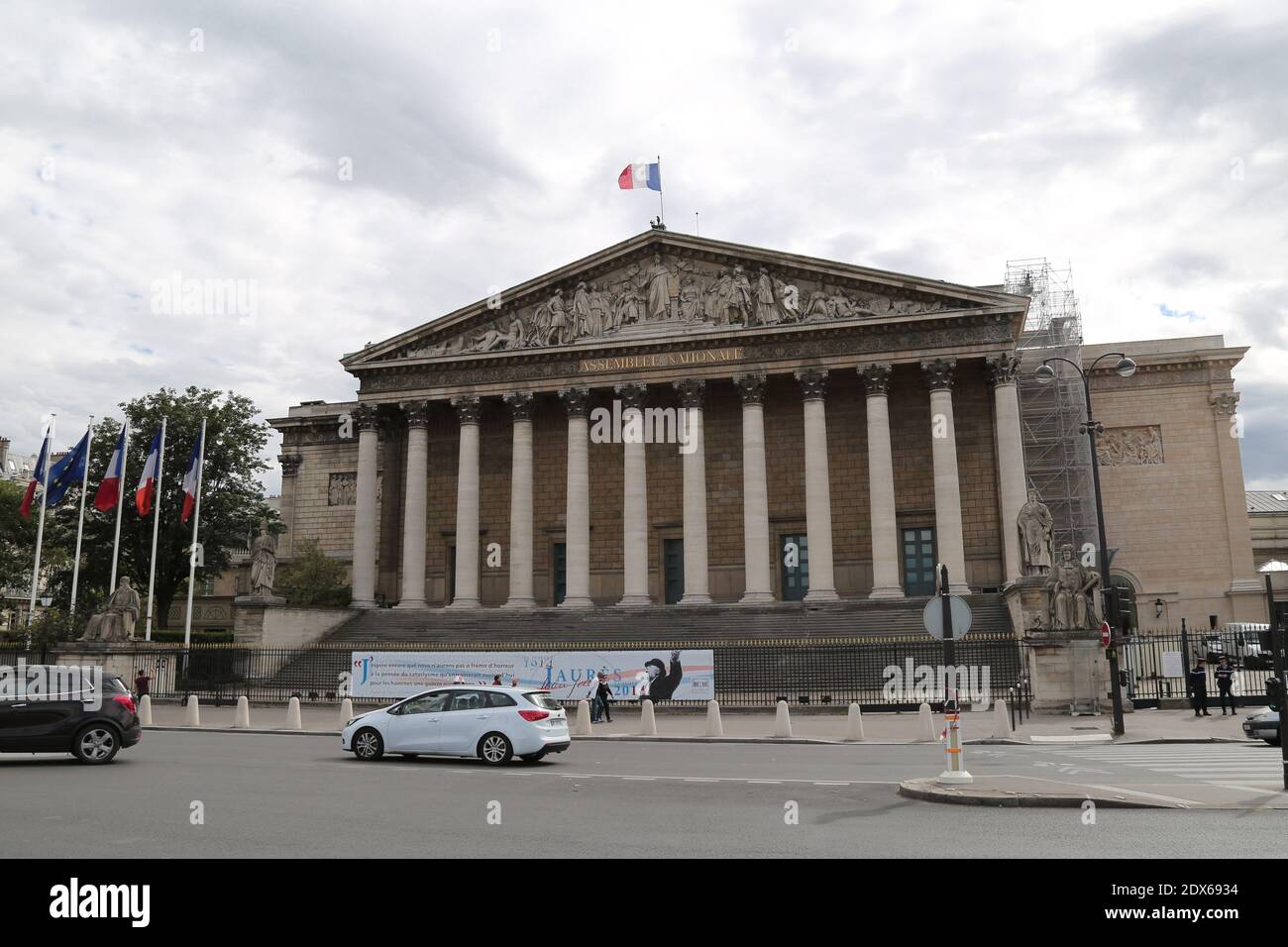 Outside View of Palais Bourbon(Assemblee Nationale), in Paris, France ...