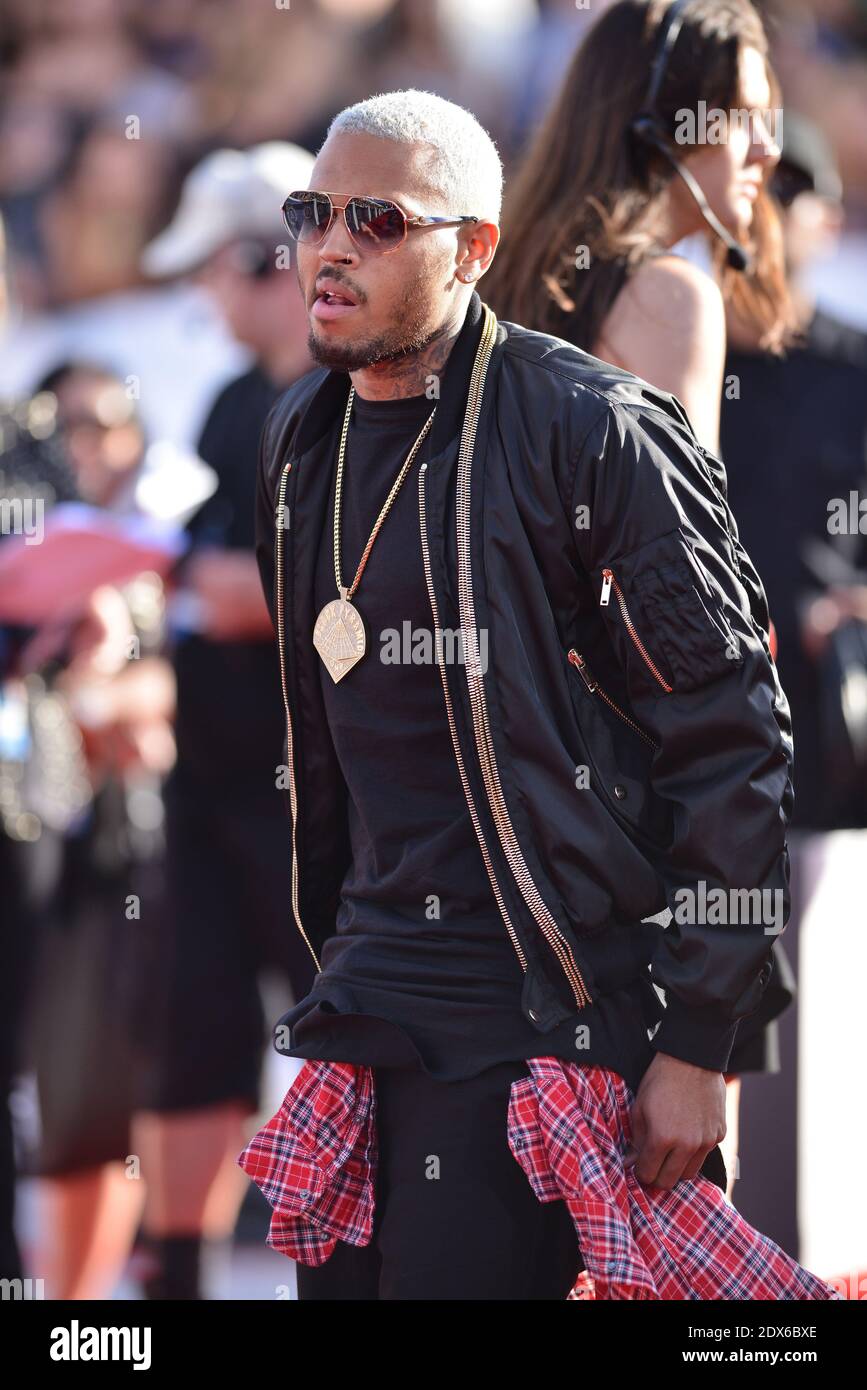 Chris Brown attends the 2014 MTV Video Music Awards at The Forum on ...