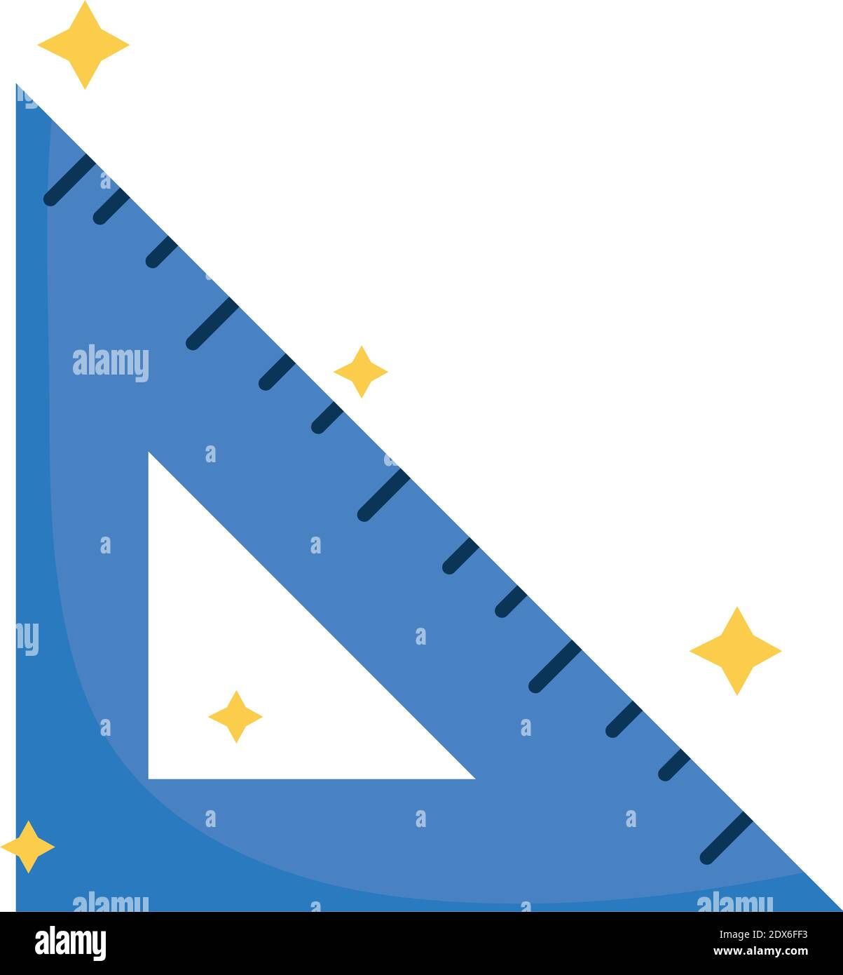 back to school triangle ruler supply icon isoalted image vector ...