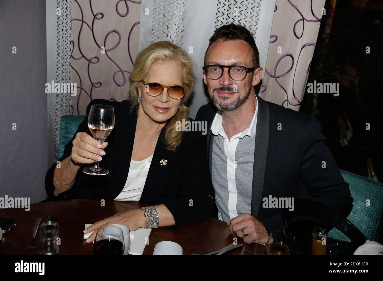 Sylvie Vartan and Patrick Fabre attending the Diner after the Closing ...