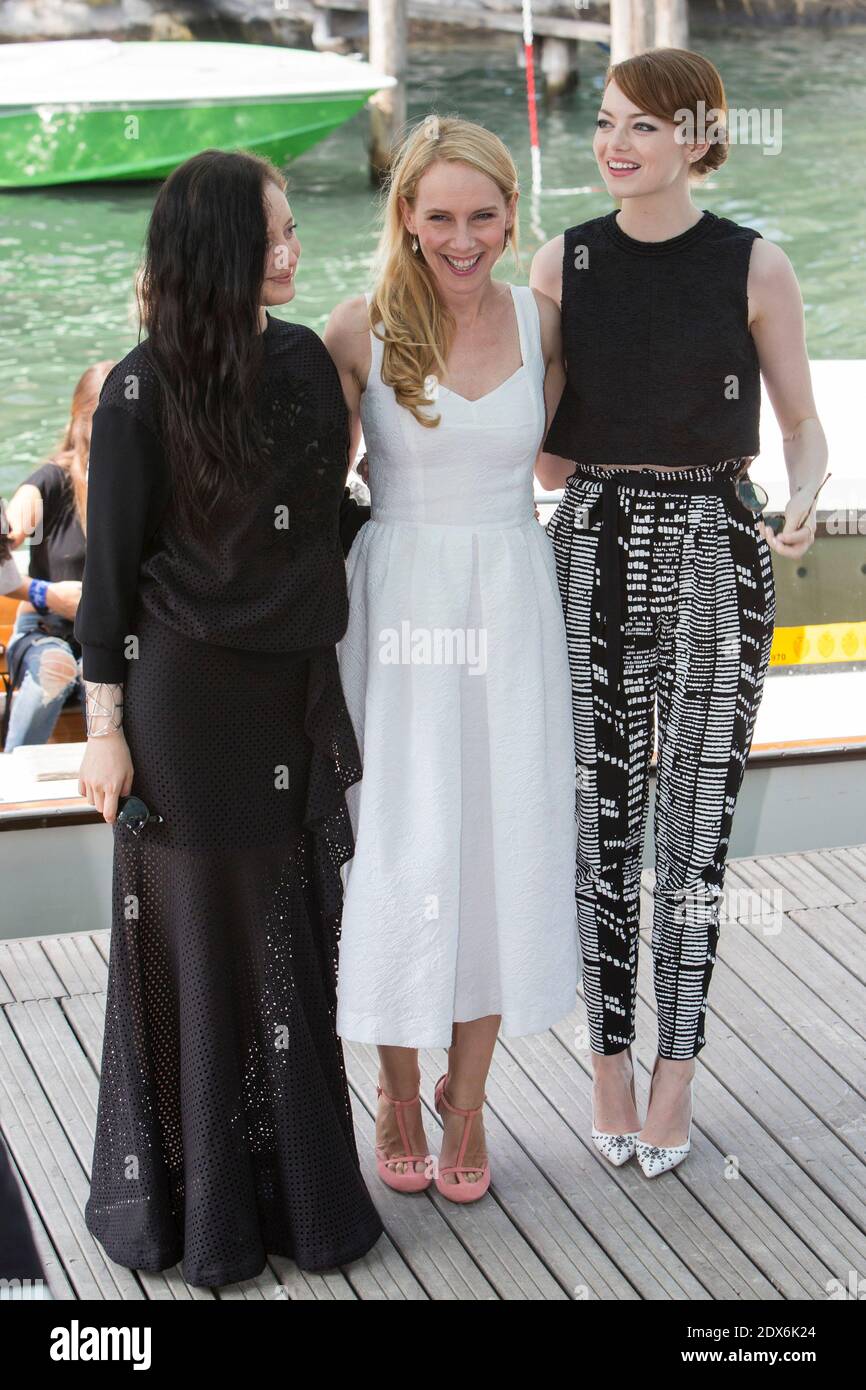 Andrea Riseborough, Amy Ryan, Emma Stone arriving to the Casino dock ...