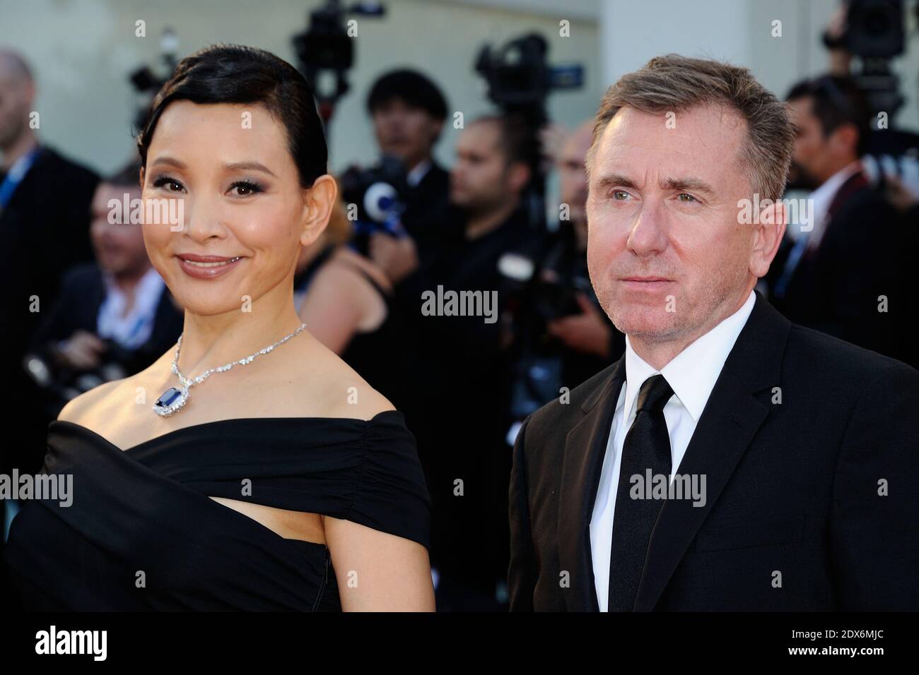 Joan Chen and Tim Roth attending the Birdman premiere opening the 71st ...