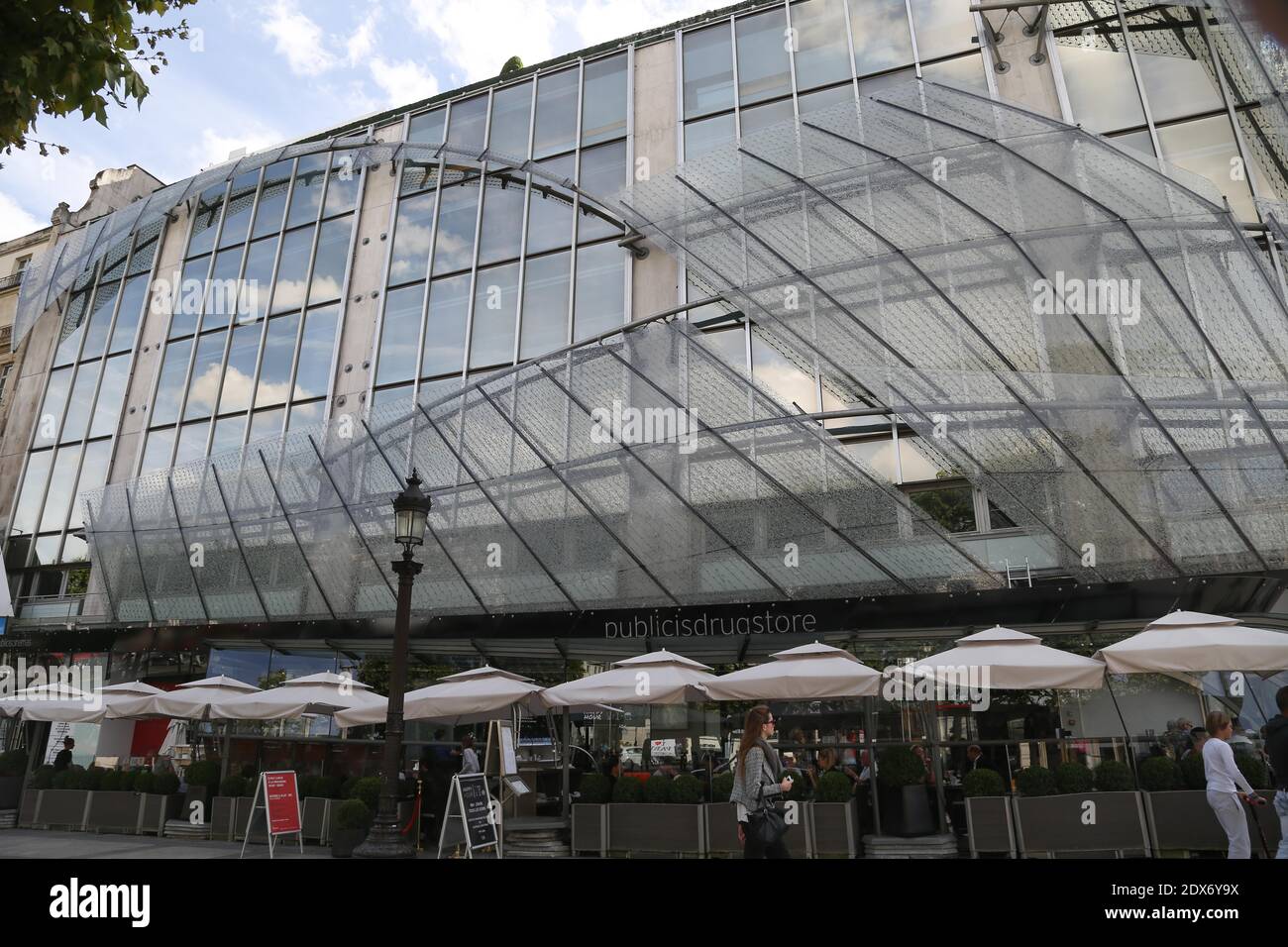 Outside view of the Publicis Groupe building near Arc de Triomphe in ...