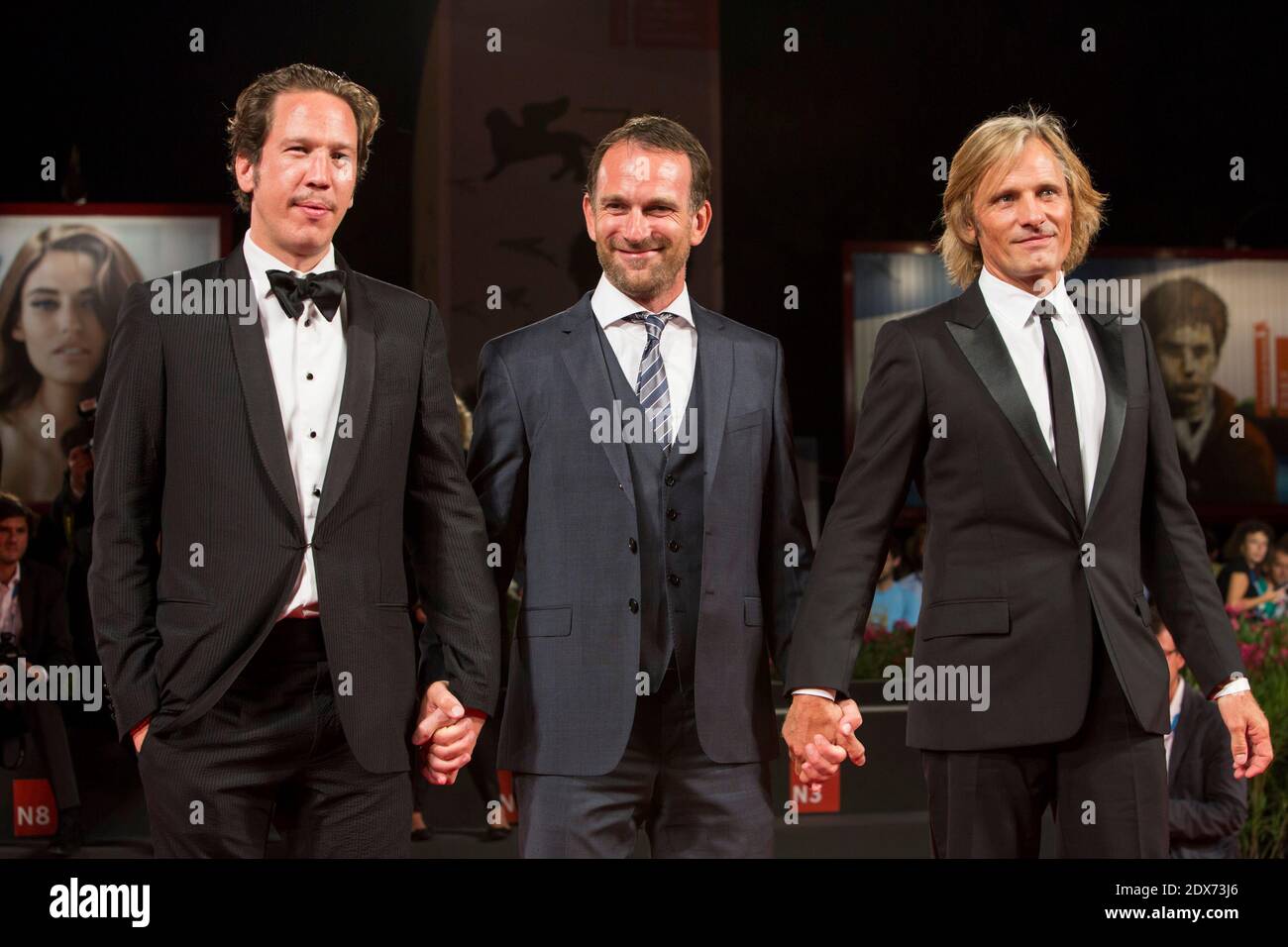 Actor Viggo Mortensen, director David Oelhoffen and actor Reda Kateb ...