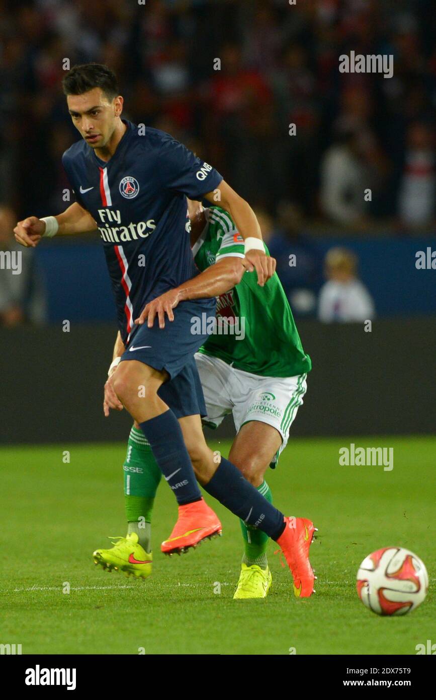 PSG's Javier Pastore during the French First League soccer match, Paris ...