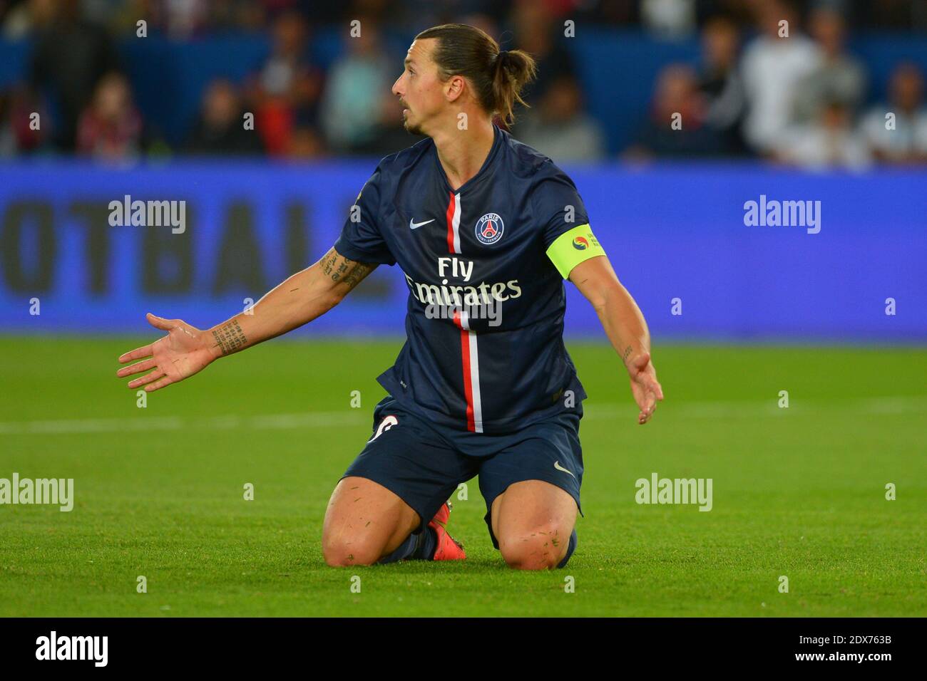 PSG's Zlatan Ibrahimovic during the French First League soccer match ...
