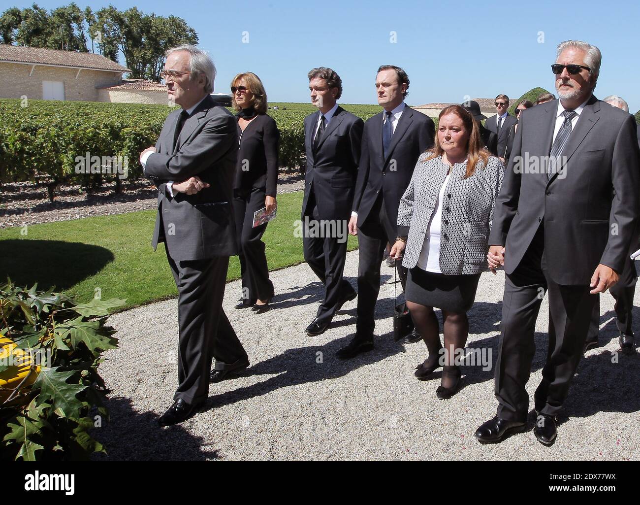 Funeral service for the Baroness Philippine de Rothschild in her castle ...