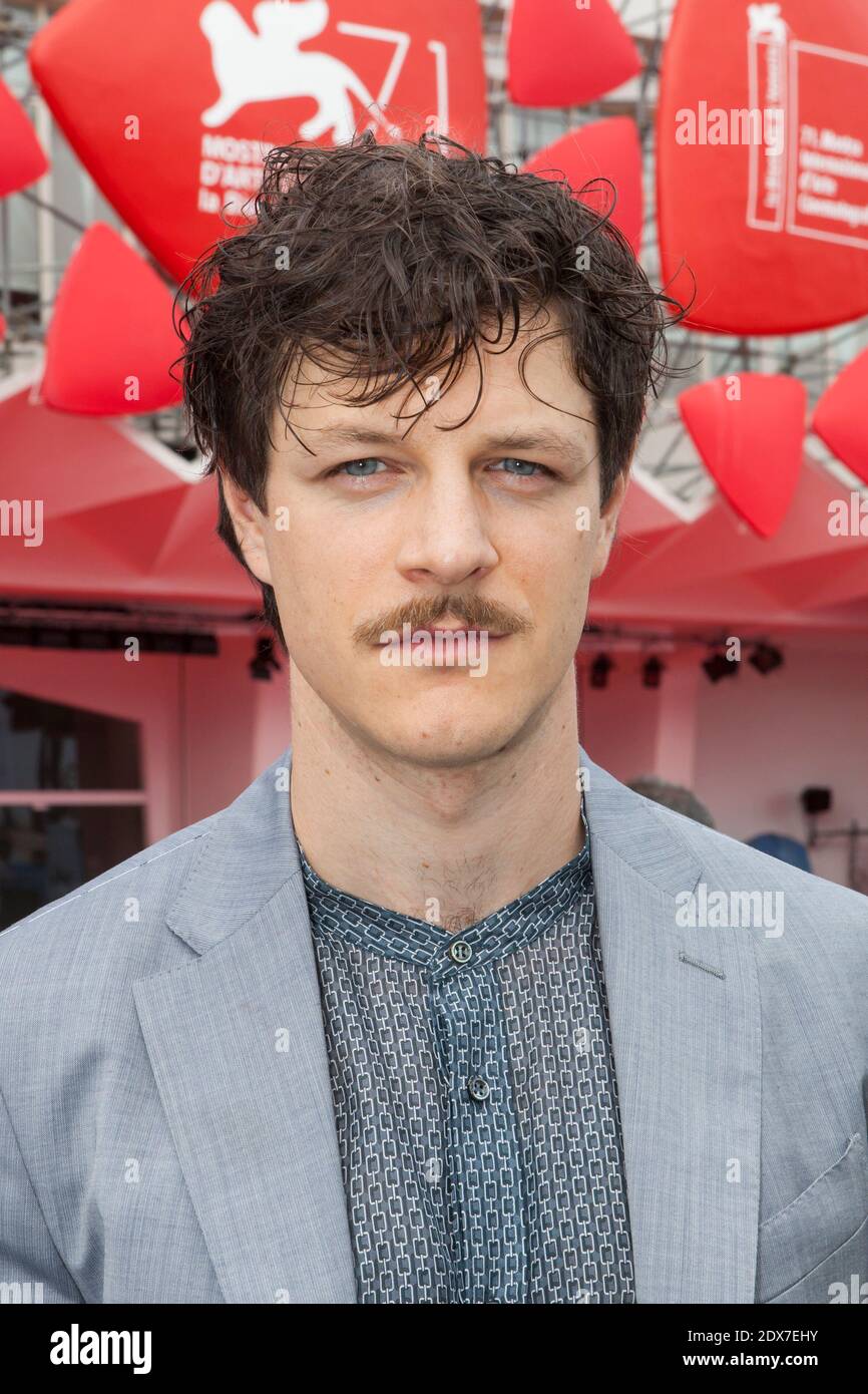 italian actor Andrea Bosca posing in front of the cinema Palace at the ...