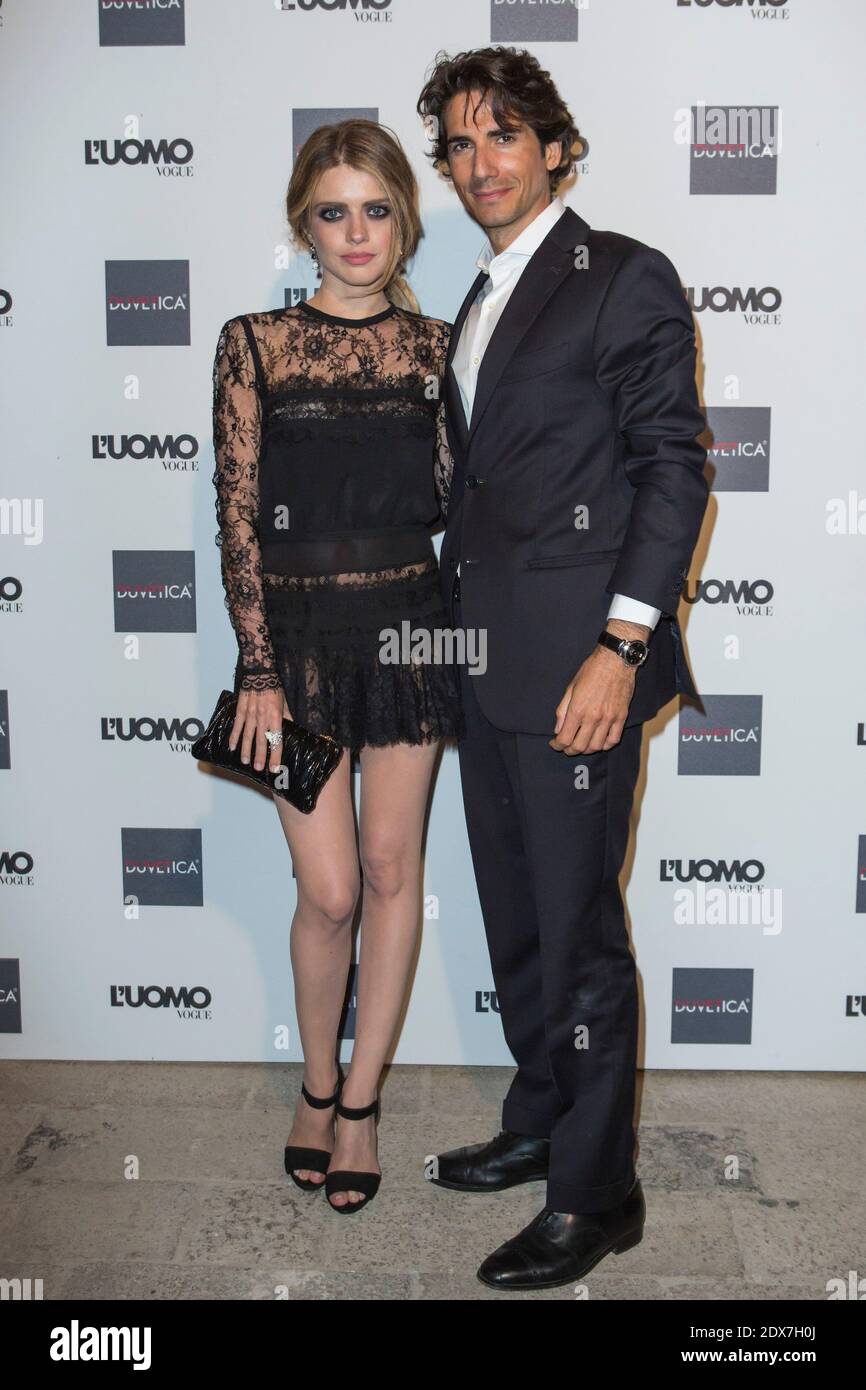 Alexandra Dinu, Luca Bestienello attending the Vogue Man gala night ...