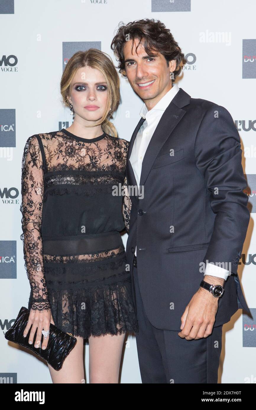 Alexandra Dinu, Luca Bestienello attending the Vogue Man gala night ...
