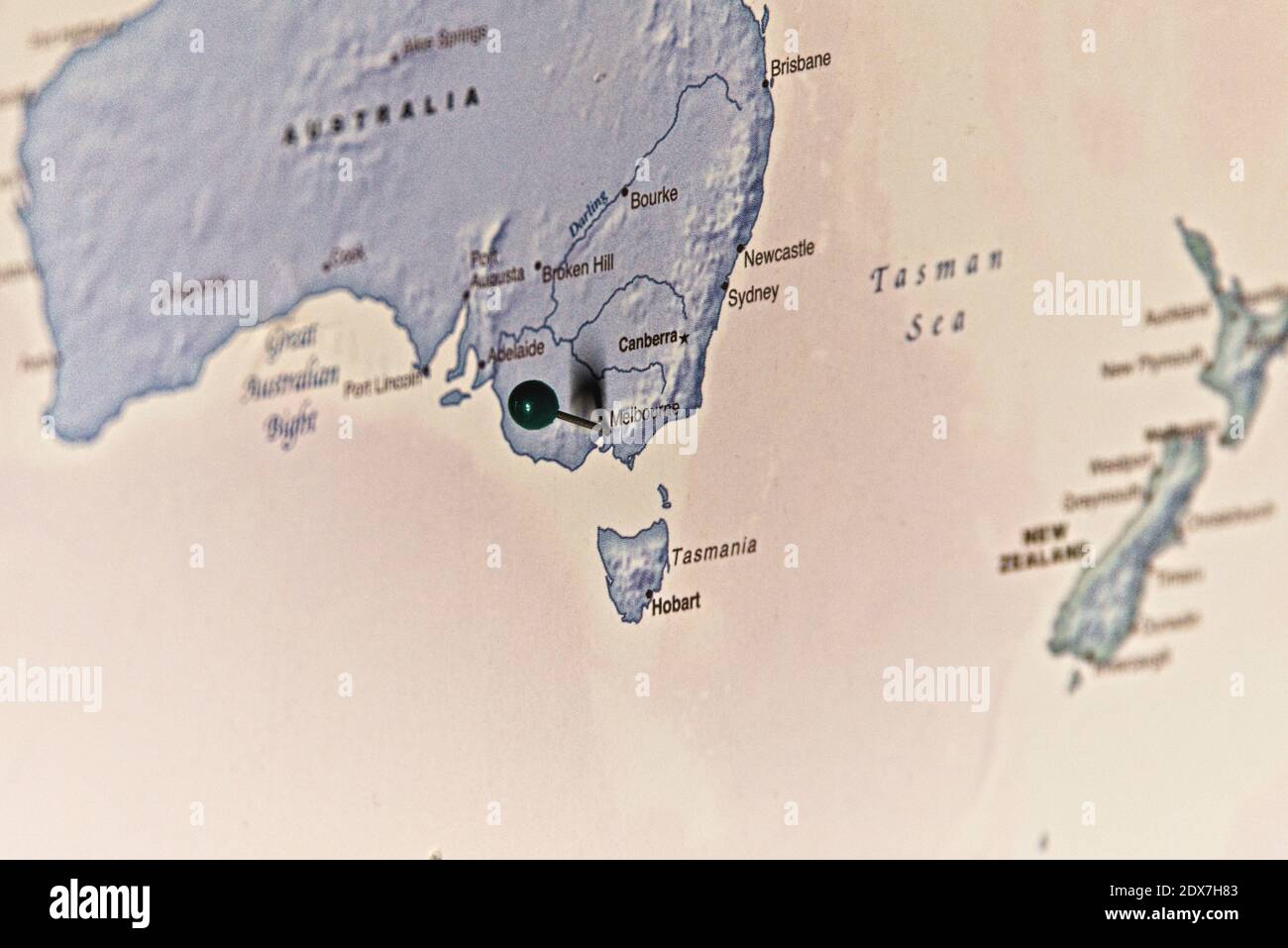 Australia and new zealand map hi-res stock photography and images - Alamy