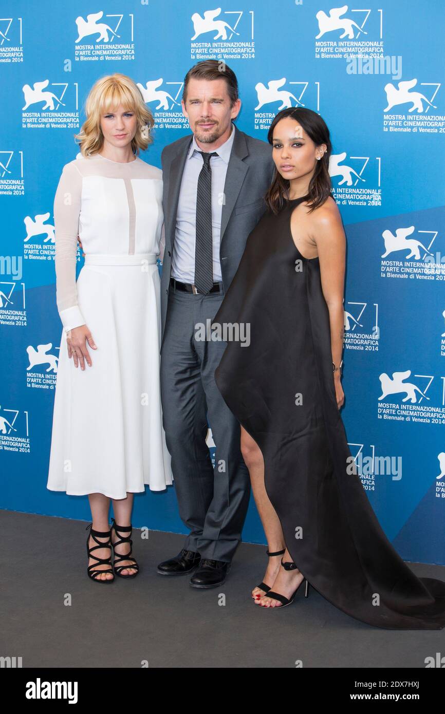 January Jones, Ethan Hawke, Zoe Kravitz posing at the photo-call of the ...
