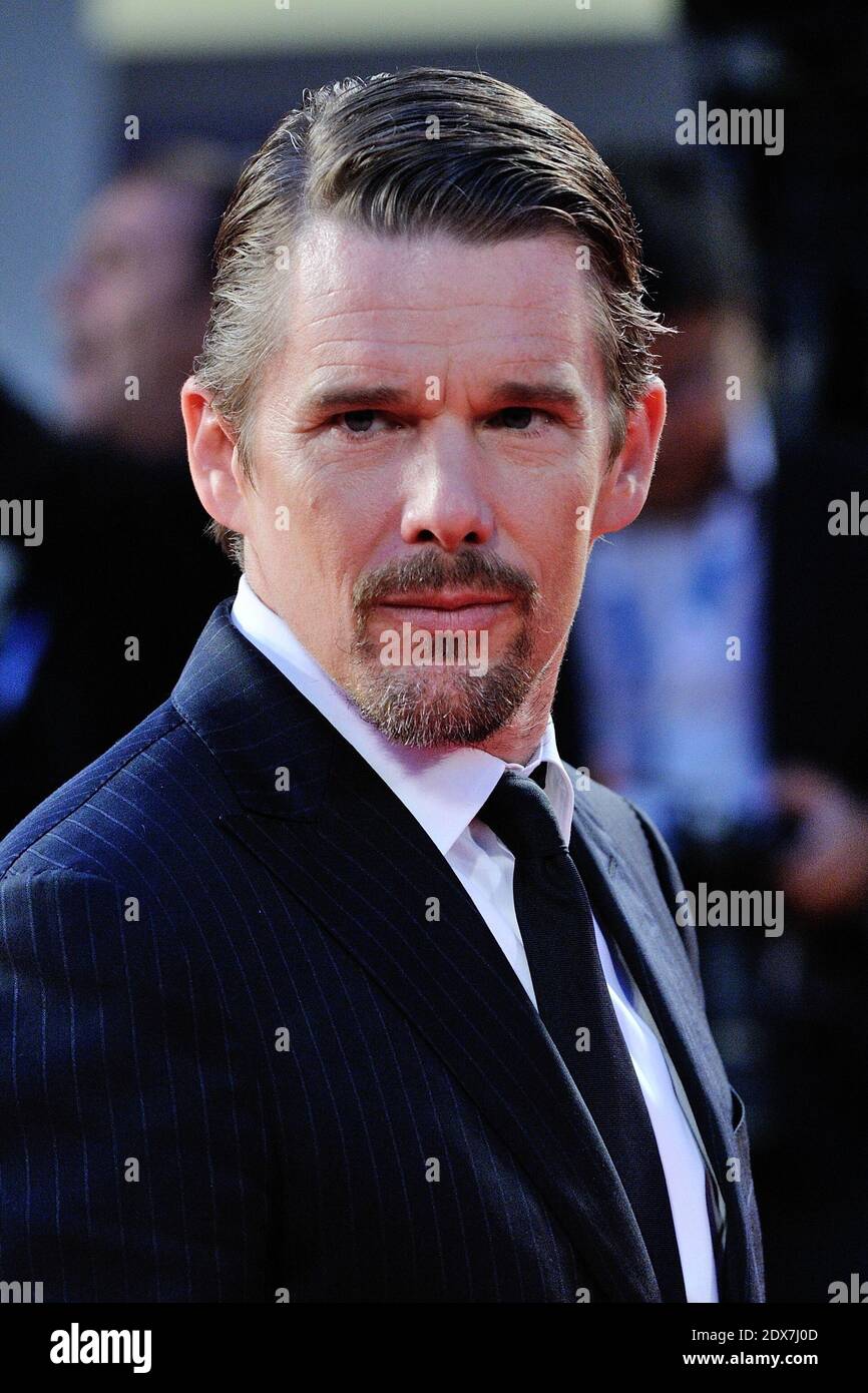 Ethan Hawke attending the premiere for the film Good Kill during the ...
