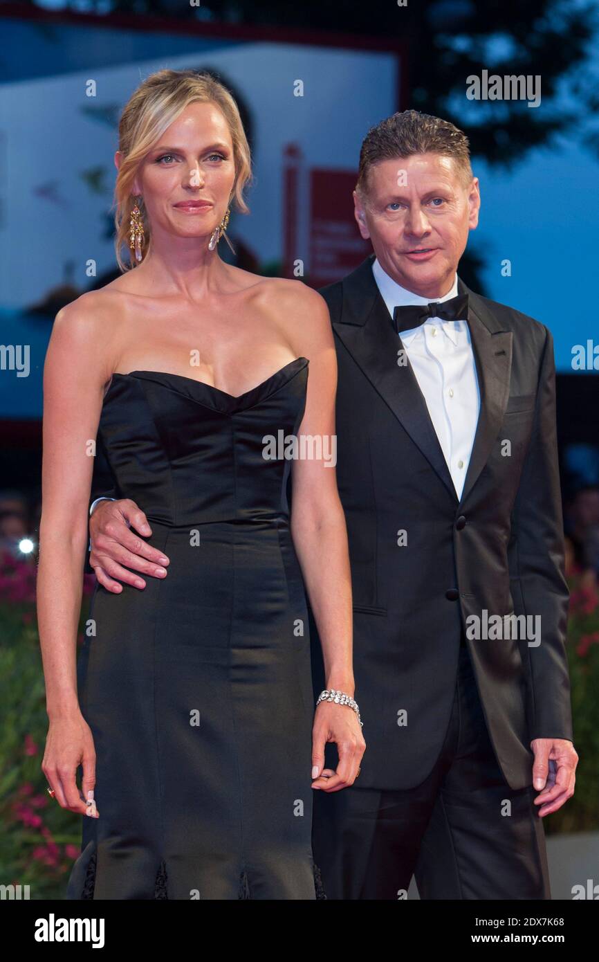 Rachel Roberts, Andrew Niccol arriving for the premiere of the film ...