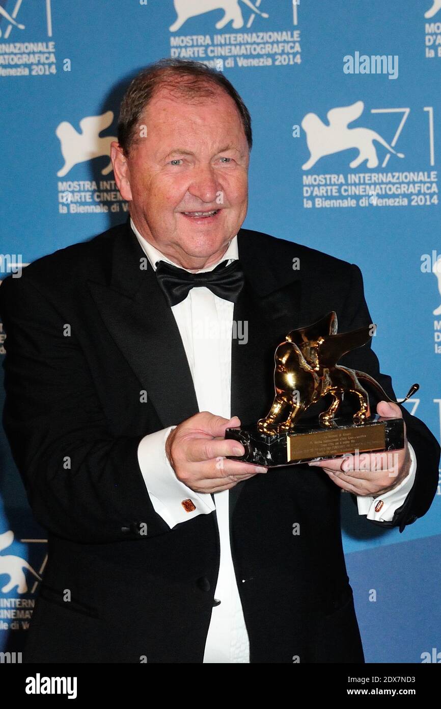 Director Roy Andersson poses with the Golden Lion Award for Best Film ...
