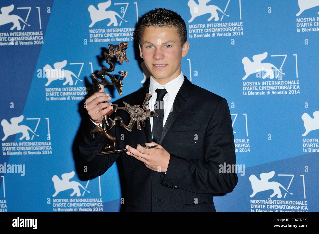 Actor Romain Paul poses with his award for Best Young Actor or Actress ...