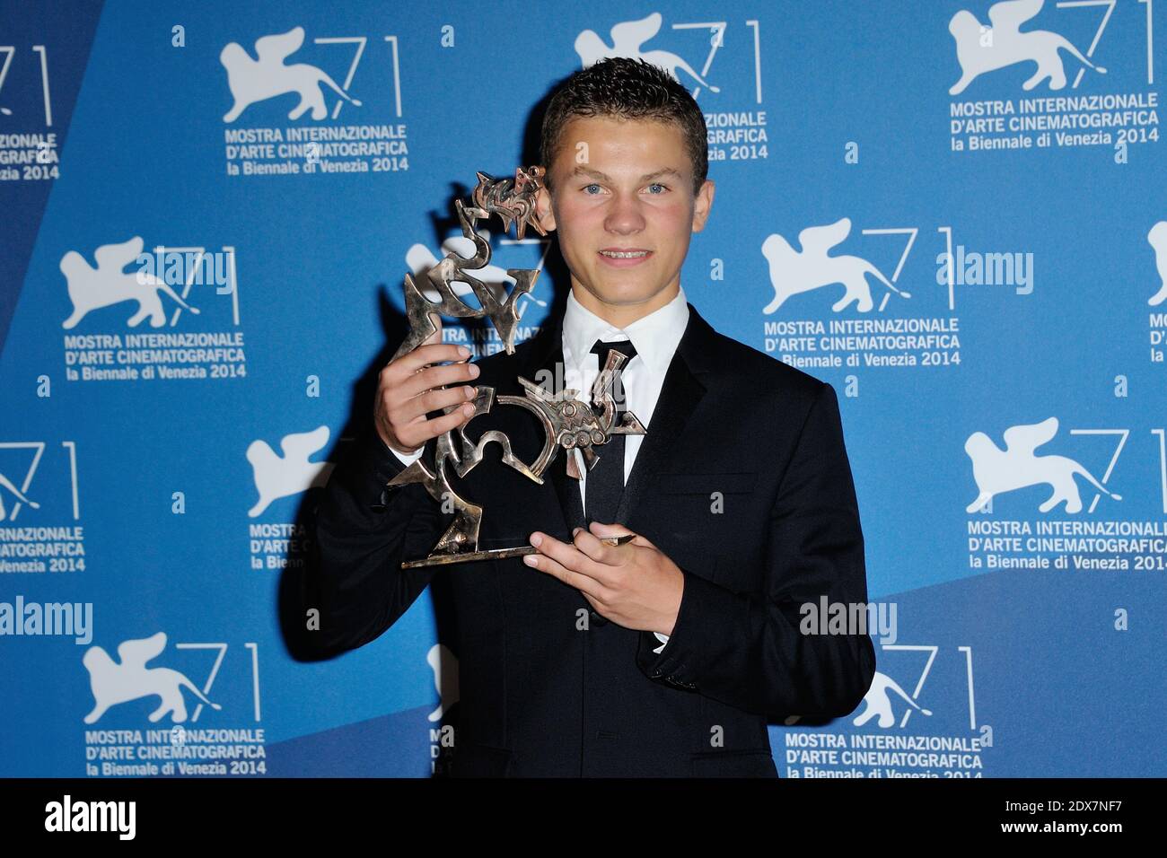 Actor Romain Paul poses with his award for Best Young Actor or Actress ...