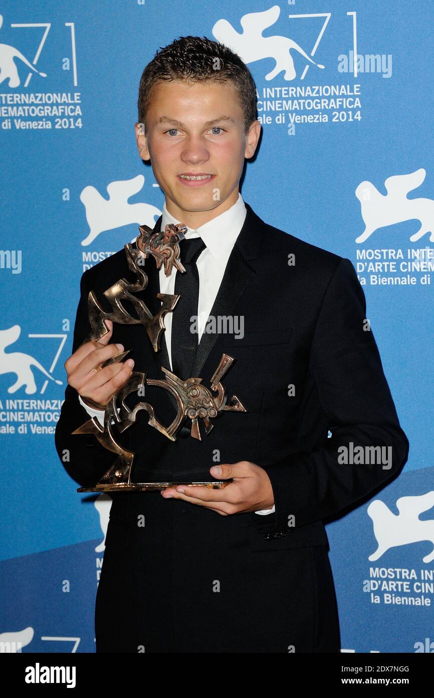 Actor Romain Paul poses with his award for Best Young Actor or Actress ...