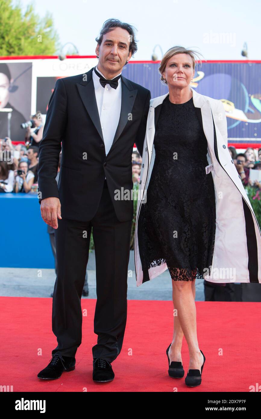 Alexandre Desplat, Dominique Lemonnier arriving to the Awards Ceremony ...