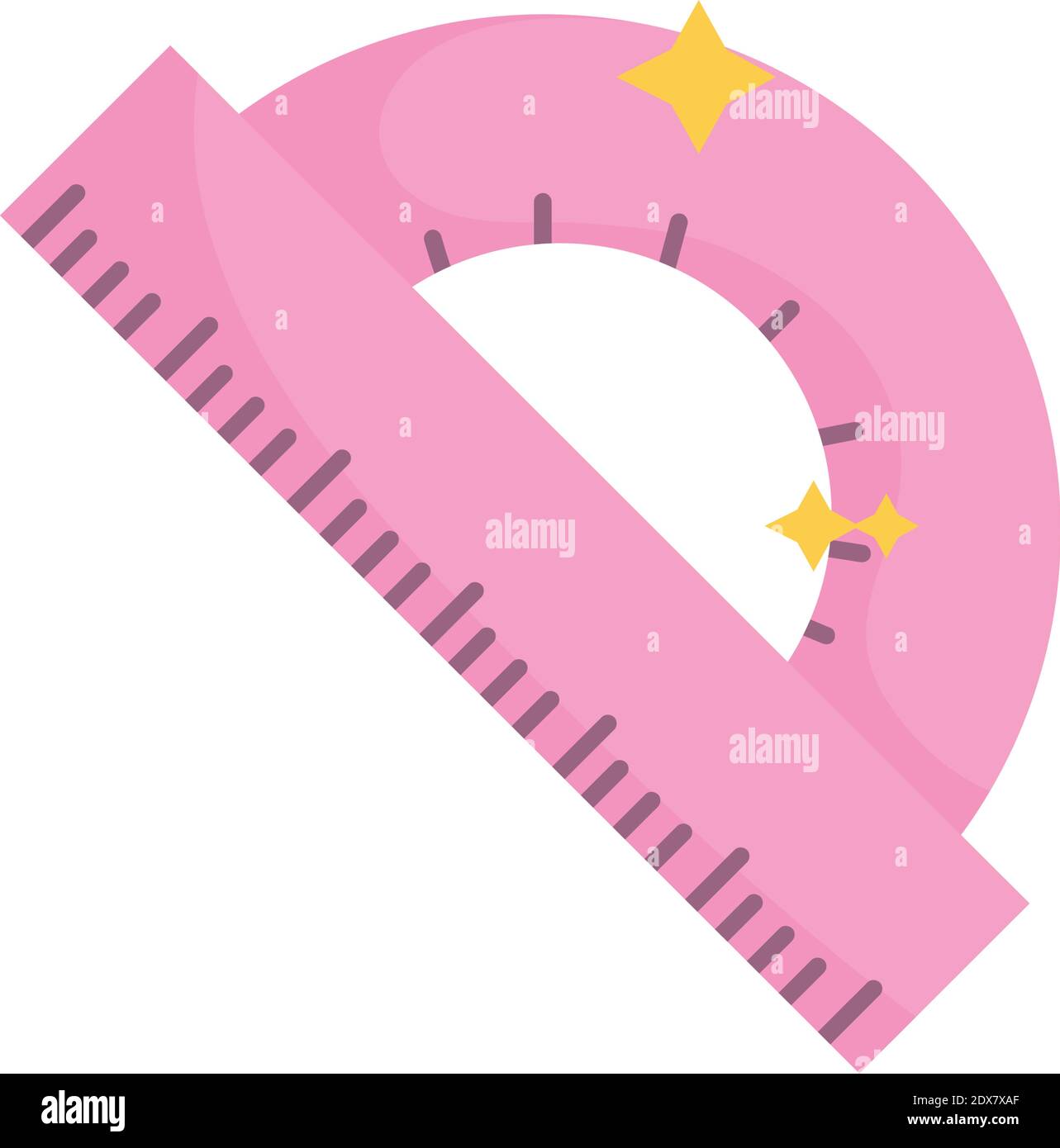 back to school geometry protactor supply icon isoalted image vector ...