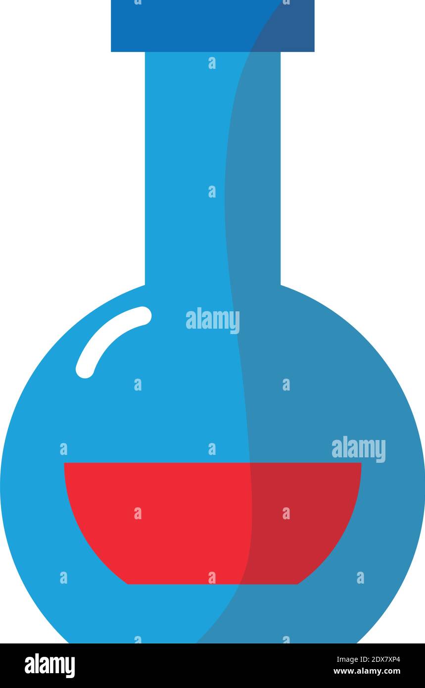 medical flask test laboratory flat style vector illustration design ...