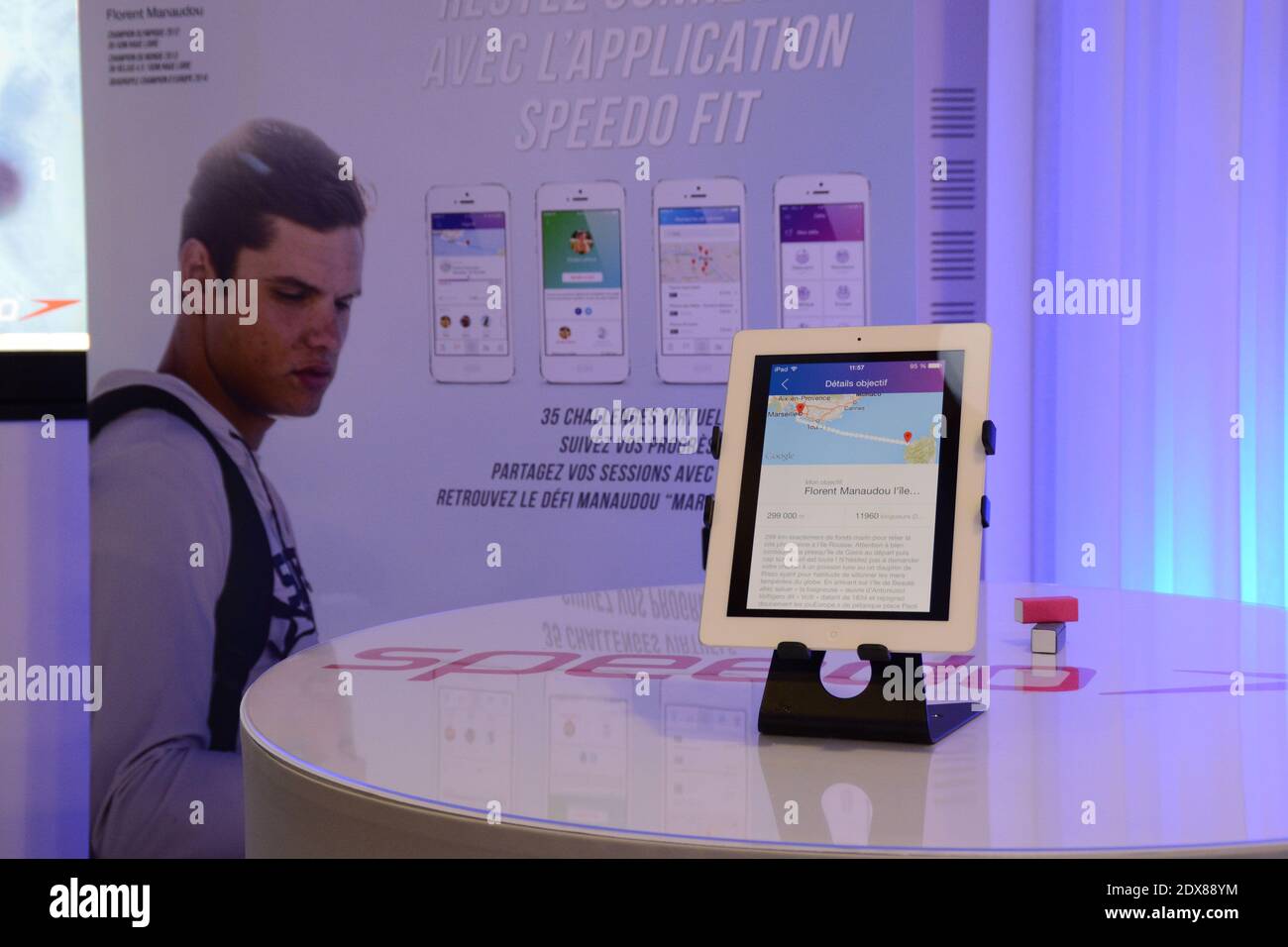 French Swimmer Florent Manaudou during the Get Speedo Fit Campaign ...