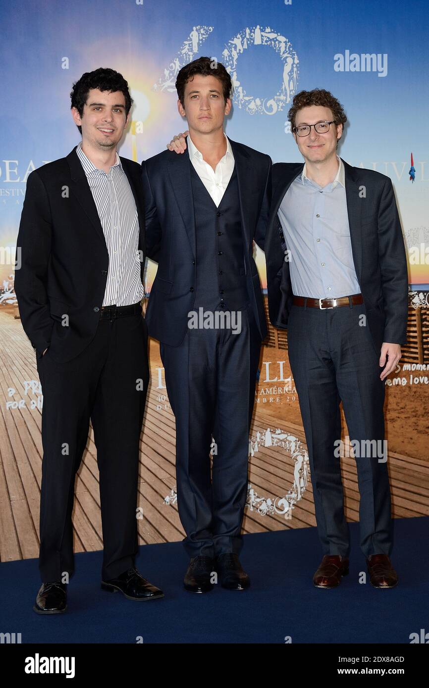 Damien Chazelle, Miles Teller and Nicholas Britell posing at the ...