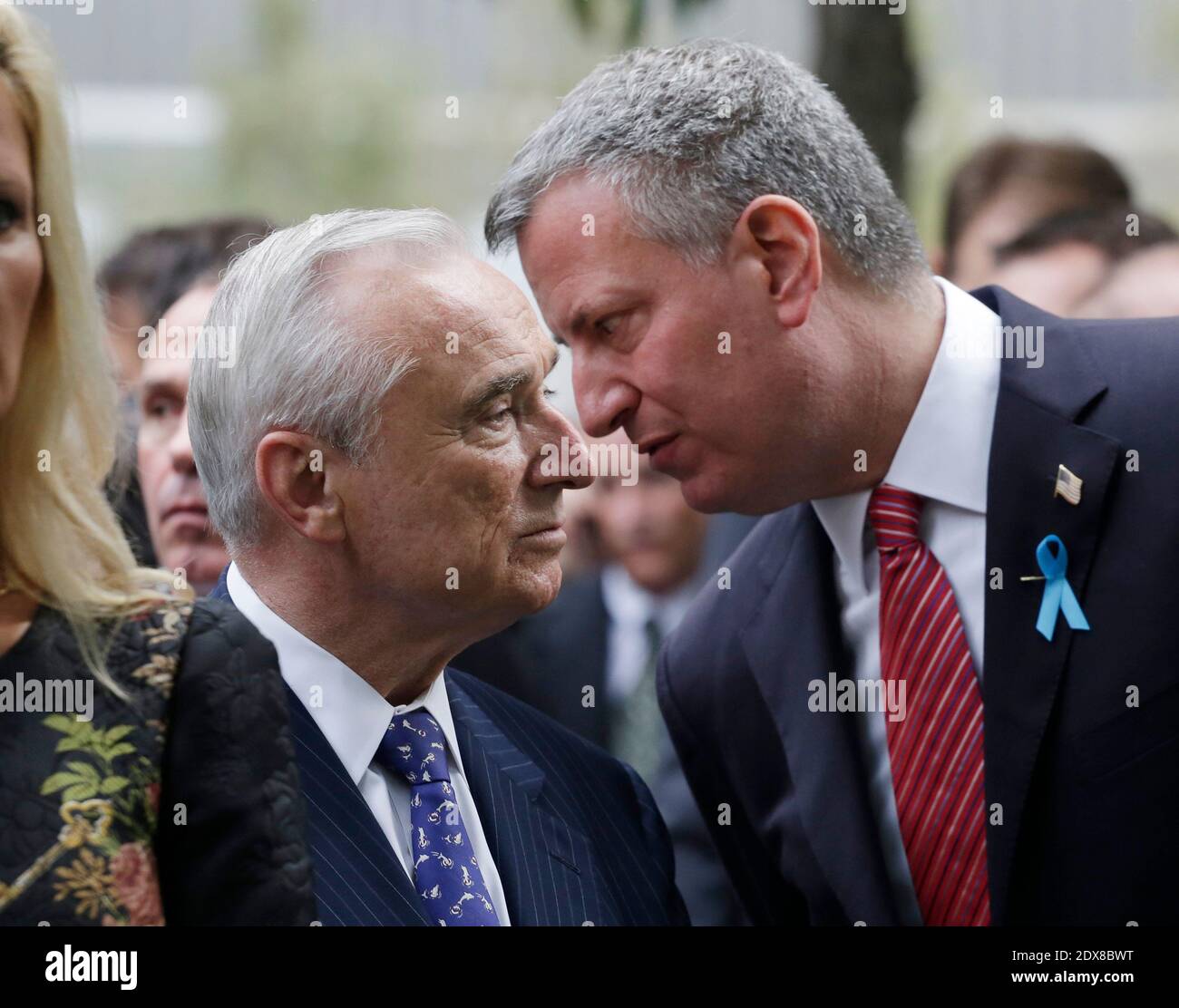New York City Police Commissioner Bill Bratton and Mayor Bill de Blasio ...