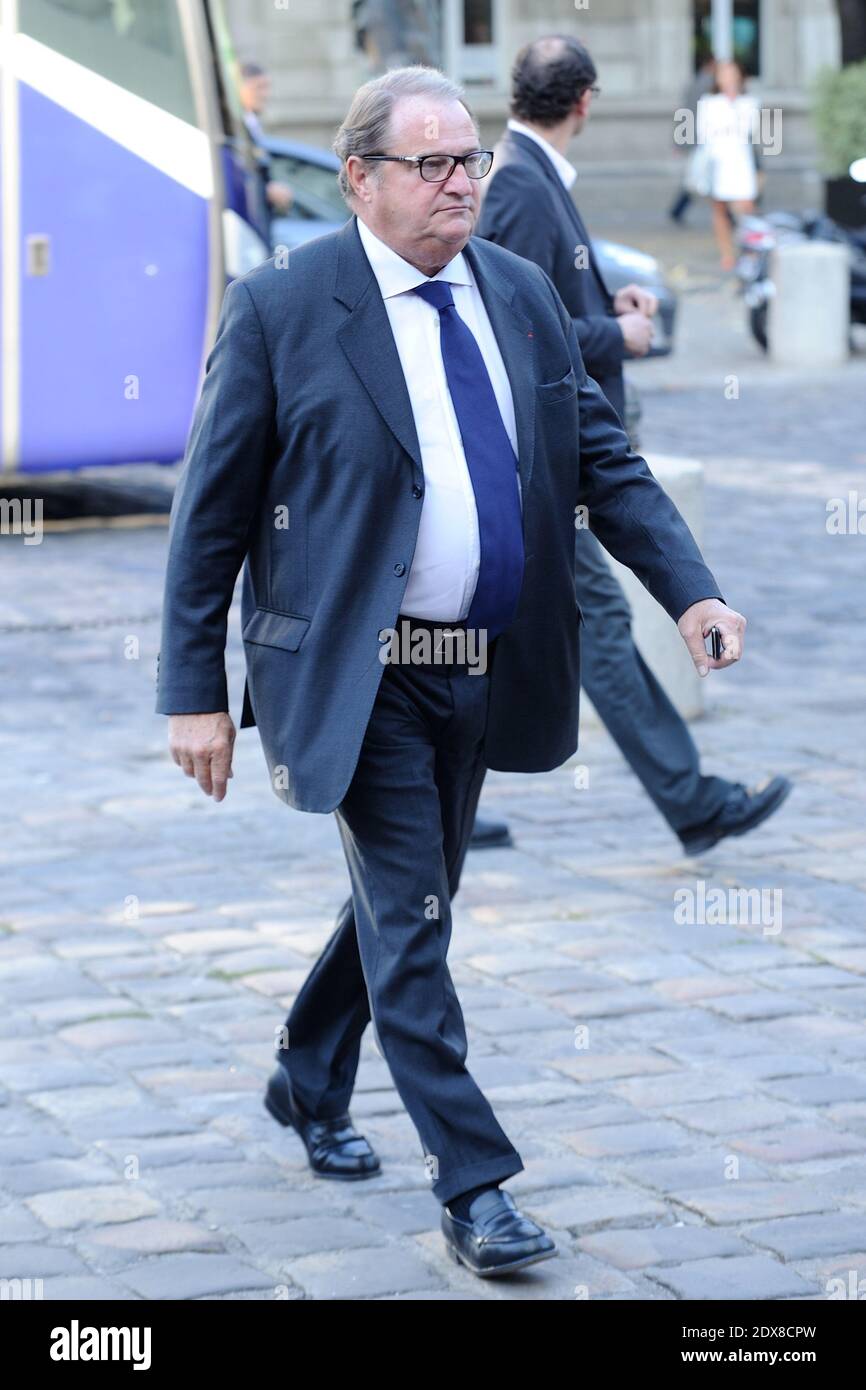 Pierre Charon attending Roger Auque's Funeral at Saint-Germain-des-Pres ...