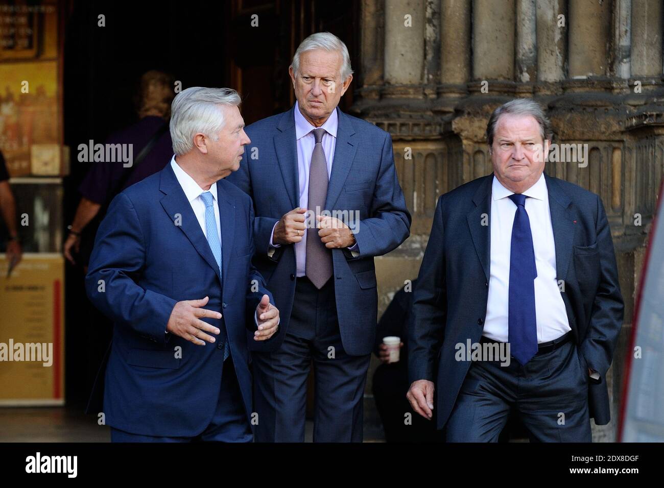 Pierre Charon attending Roger Auque's Funeral at Saint-Germain des Pres ...
