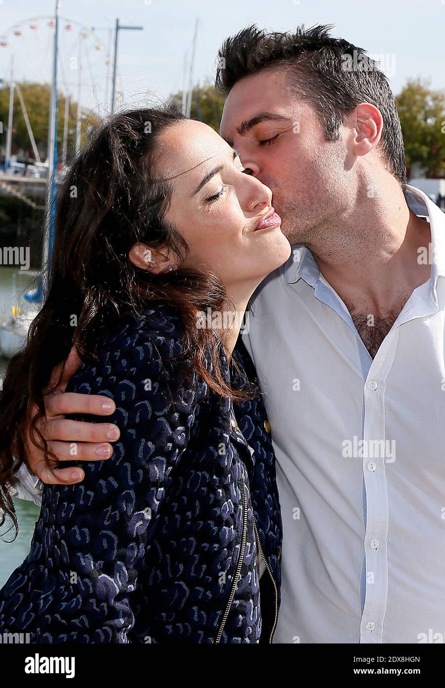 Isabelle Vitari and Gil Alma for TV Show " Chers Voisins" attending the ...