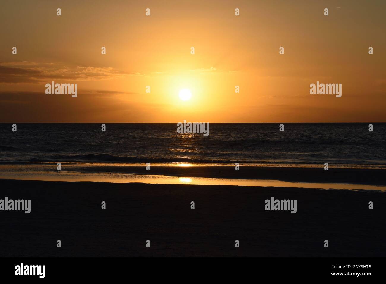 Sunset at Clearwater beach, Tampa, Florida, USA Stock Photo - Alamy