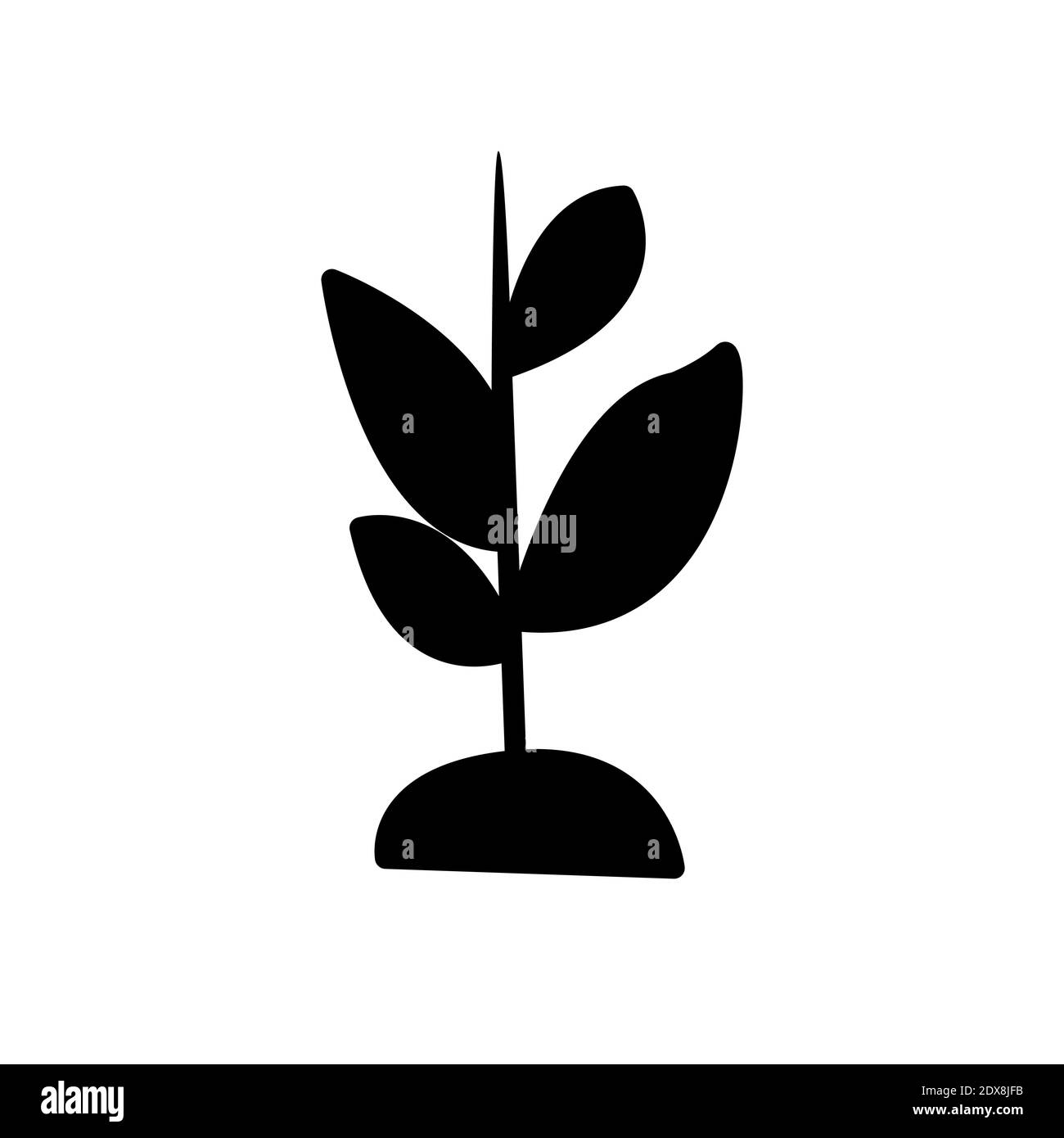 seed tree growing flat icon vector illustration Stock Vector Image ...