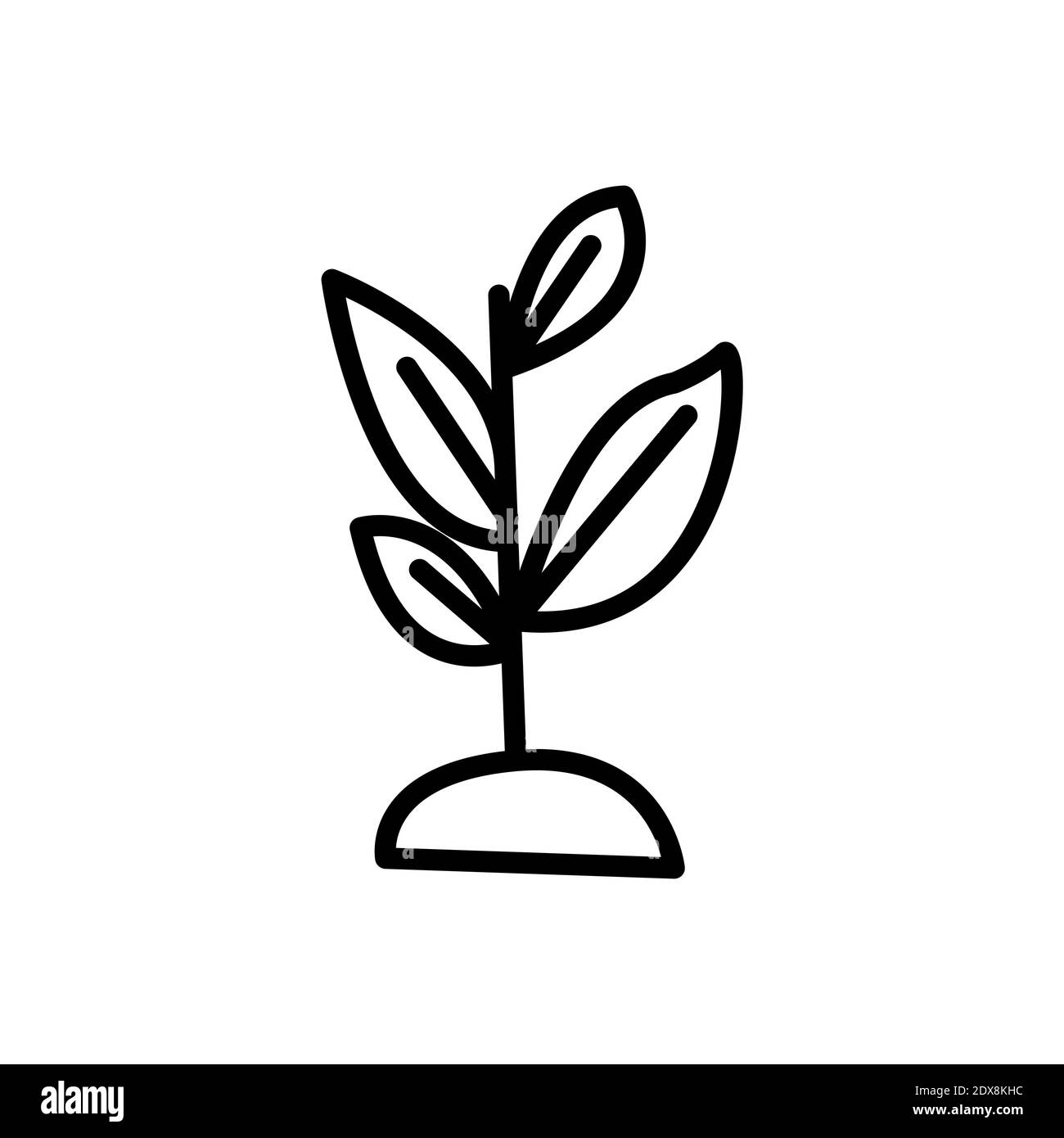 seed tree growing line icon vector illustration Stock Vector Image ...