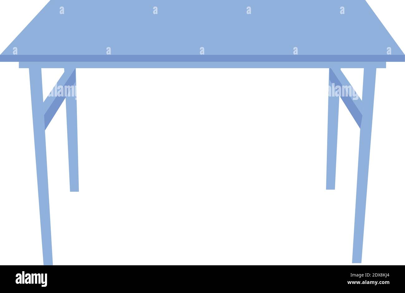 blue desk table icon over white background, colorful design, vector ...