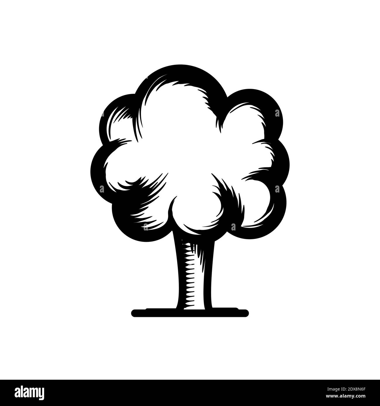 tree hand drawn icon vector illustration Stock Vector Image & Art - Alamy