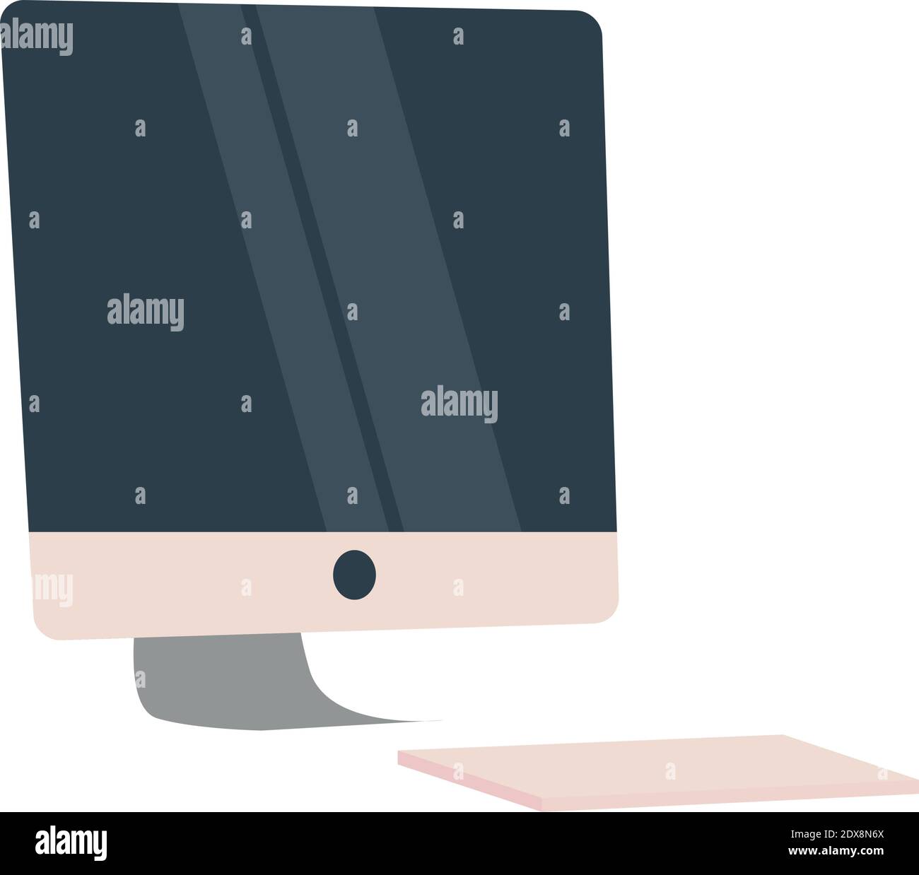 computer monitor and keyboard over white background, colorful design ...