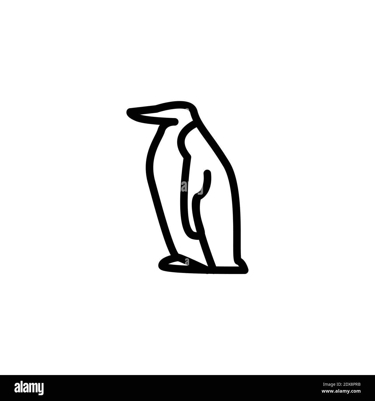 penguin animal line icon vector illustration Stock Vector Image & Art ...