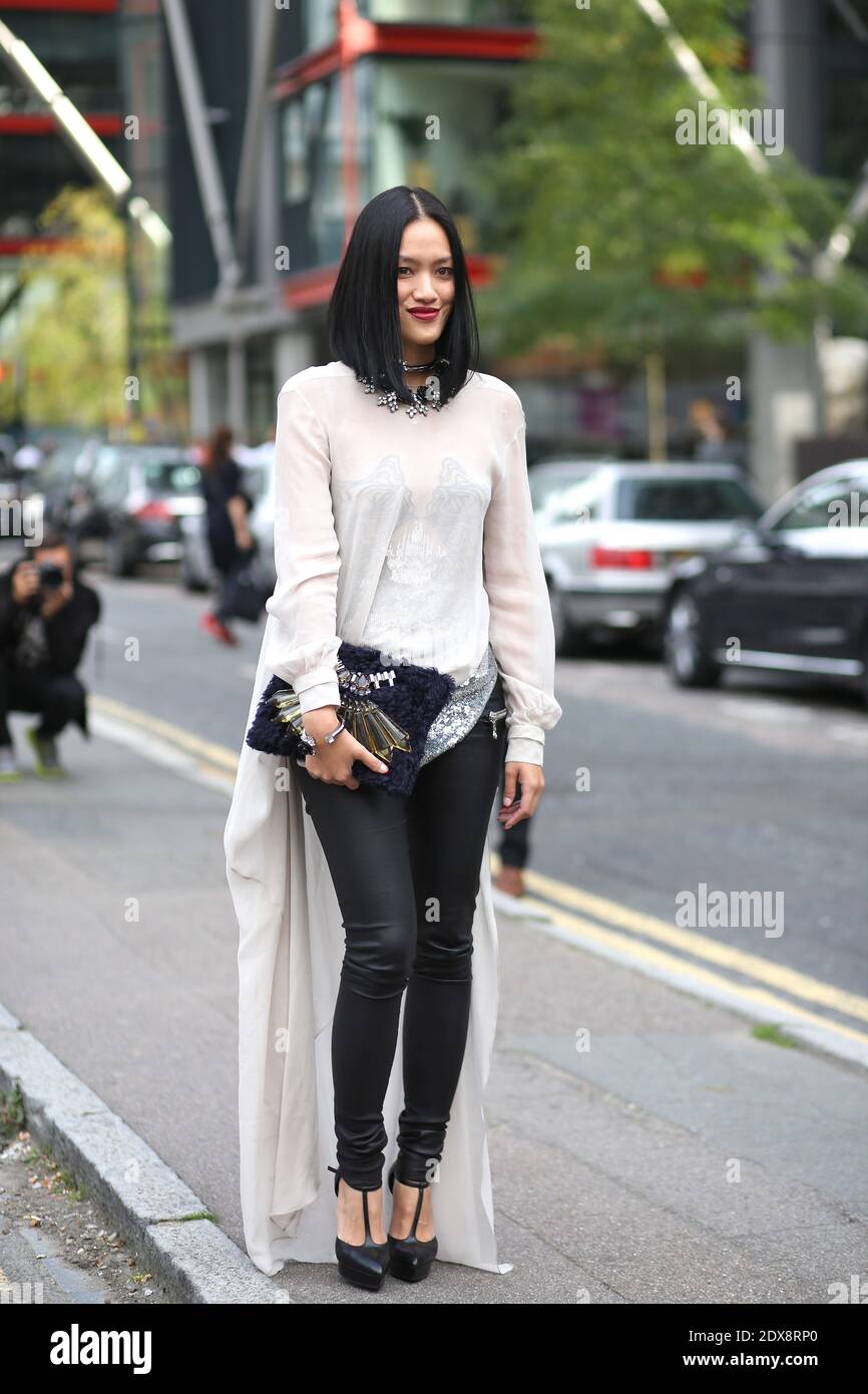 Tiffany Hsu attending Christopher Kane Ready-to-Wear Spring-Summer 2015 ...