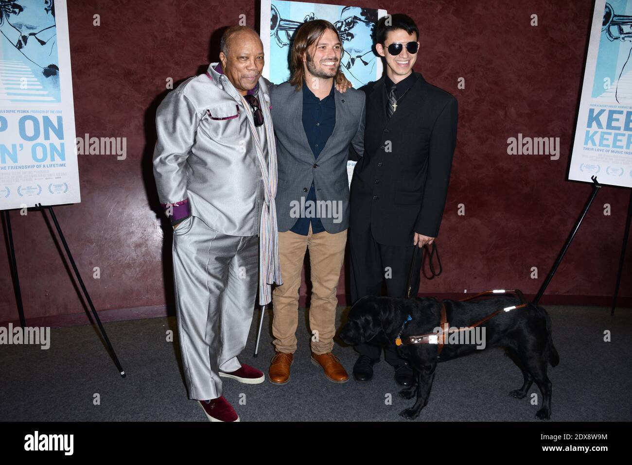 Quincy Jones, Alan Hicks and Justin Kauflin attend the Keep On Keepin ...