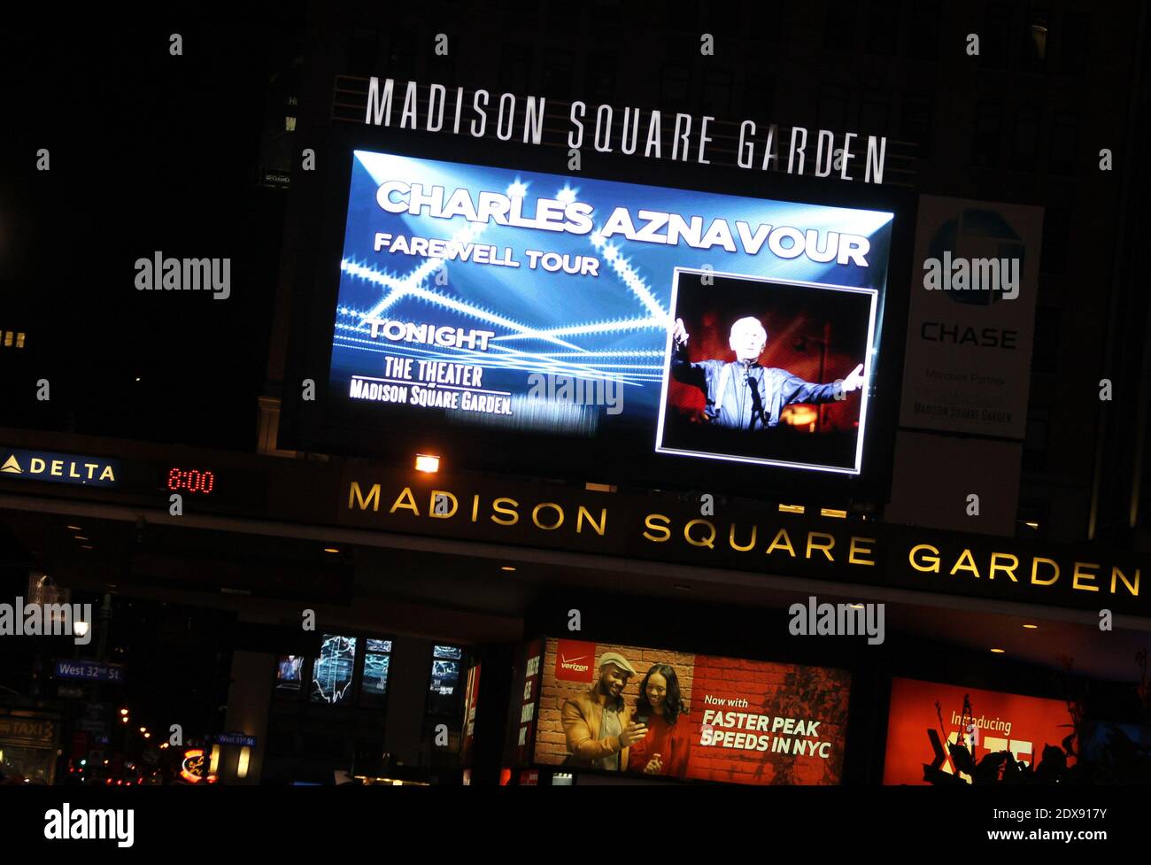 French singing legend Charles Aznavour performs at The Madison Square ...