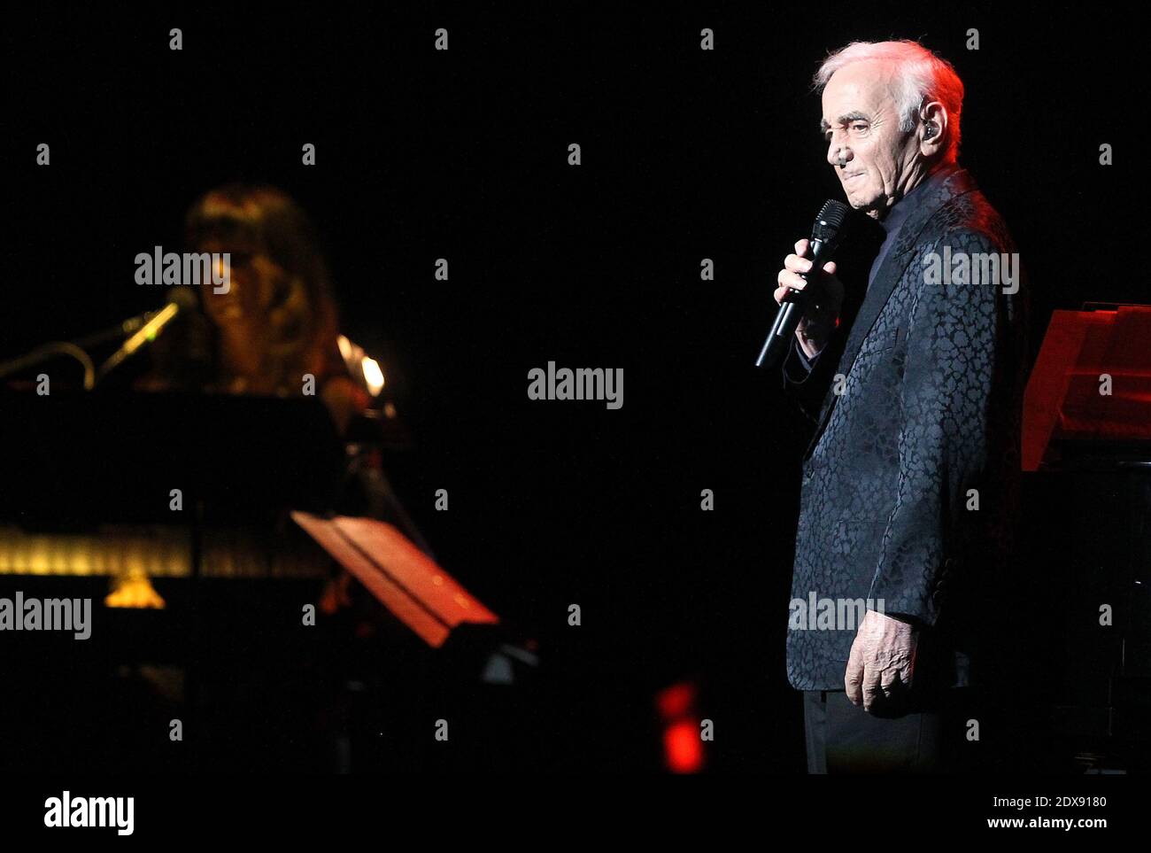 French singing legend Charles Aznavour performs at The Madison Square ...