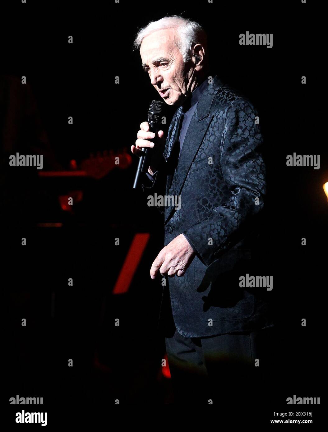 French singing legend Charles Aznavour performs at The Madison Square ...