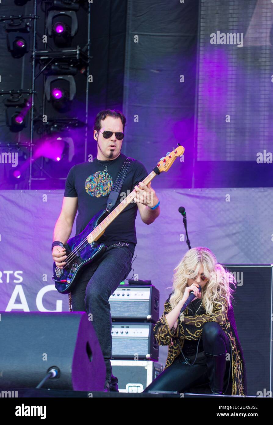 Singer Taylor Momsen of The Pretty Reckless performs on stage at the ...