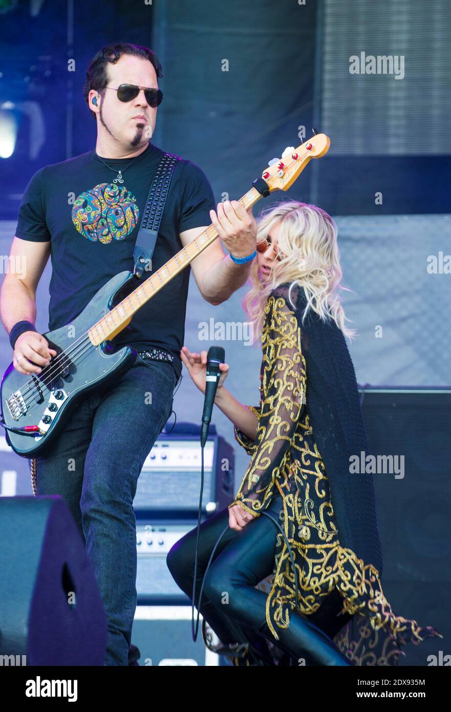Singer Taylor Momsen of The Pretty Reckless performs on stage at the ...